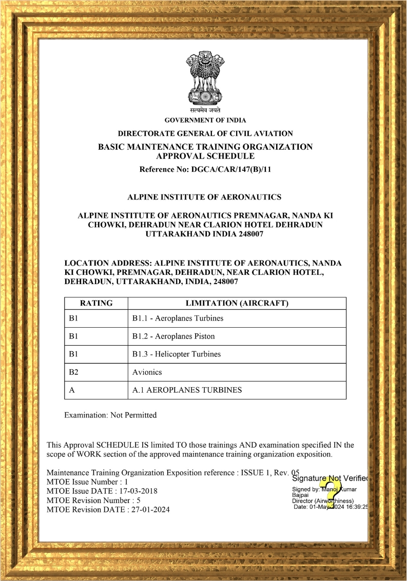 Aircraft Maintenance Engineering (AME) – DGCA - Alpine Group Of Institutes